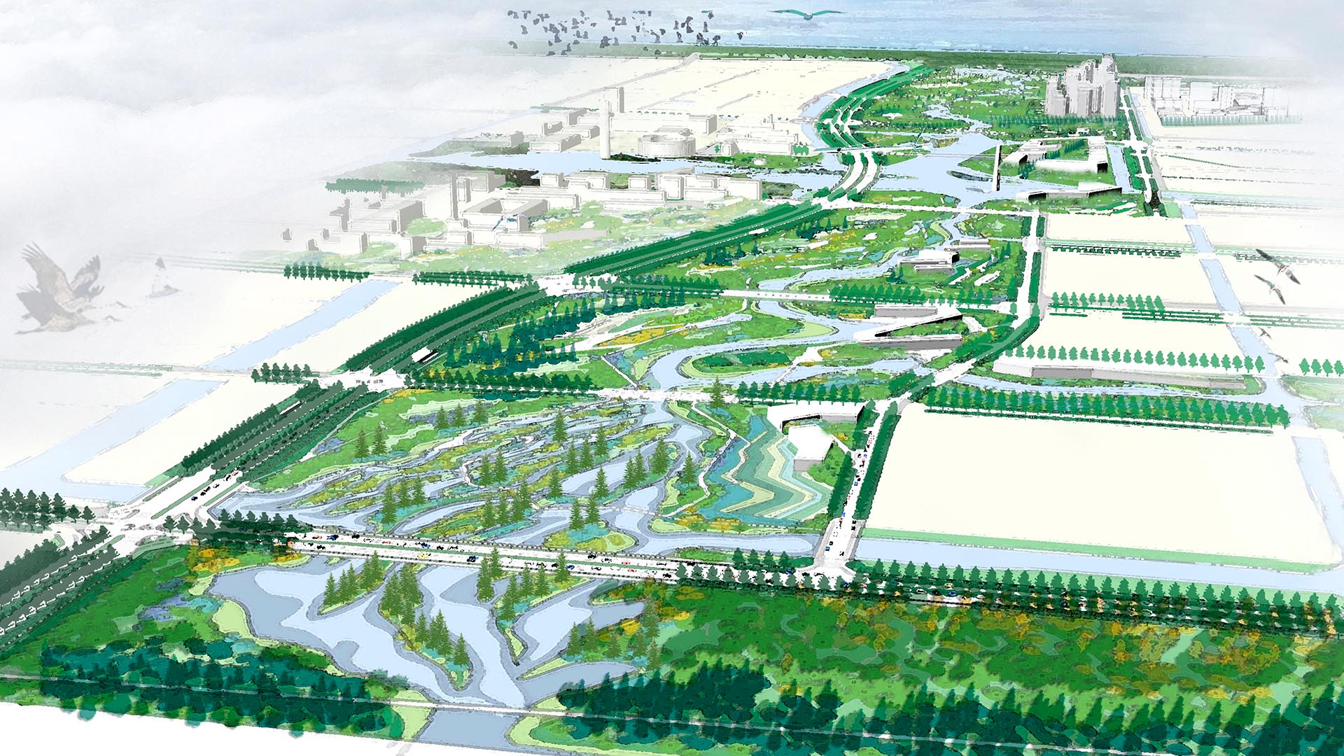 Ningbo East New Town Eco-Corridor - SWA Group